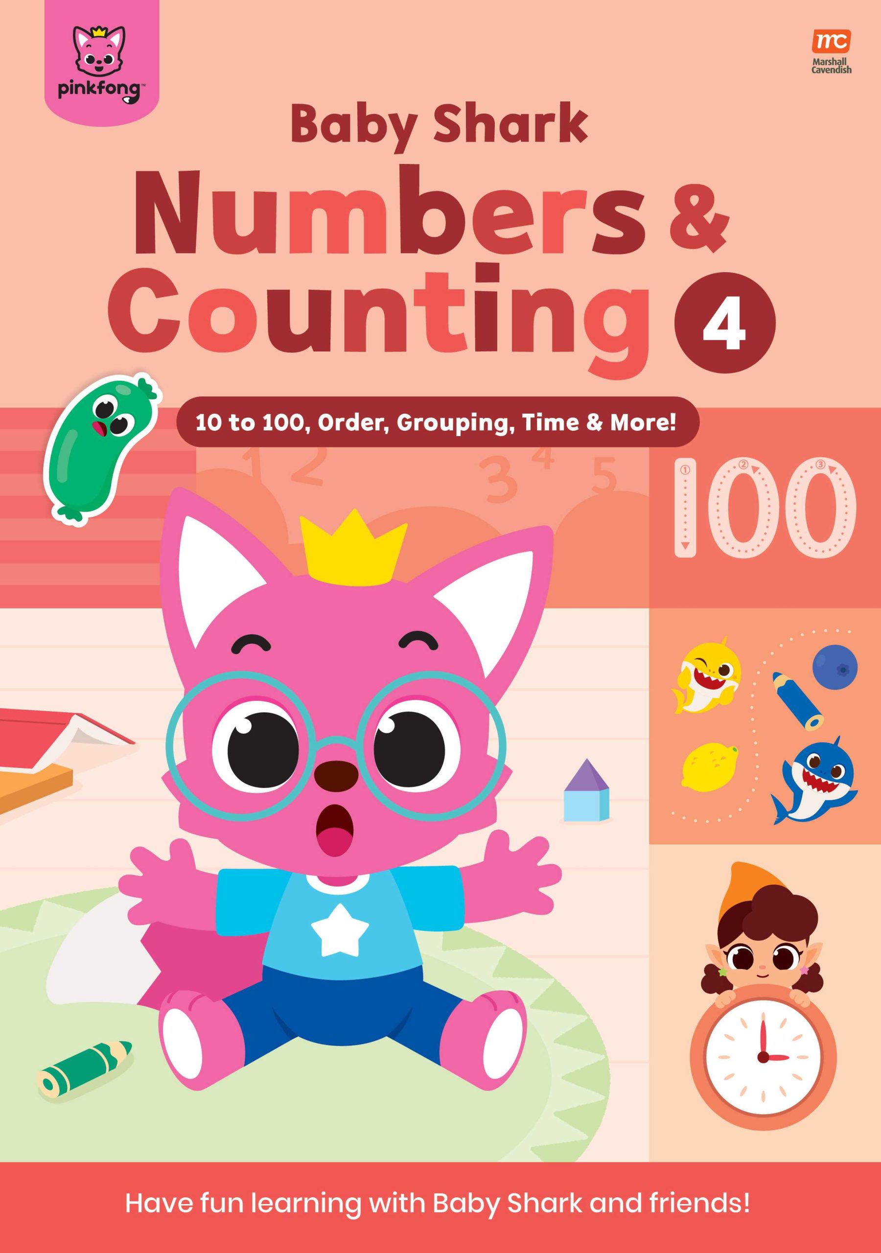 Baby Shark Numbers and Counting Activity Book 4: 10 to 100, Order ...
